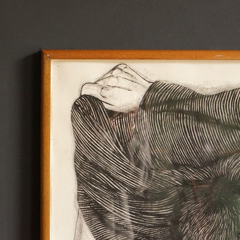 „Rück zur Vorderseite“ Original Kohlezeichnung von Sarah Cawkwell im ...