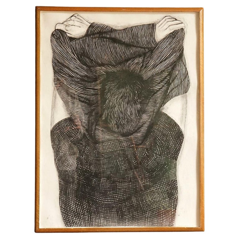 'Back to Front' Original Charcoal Drawing by Sarah Cawkwell For Sale at ...