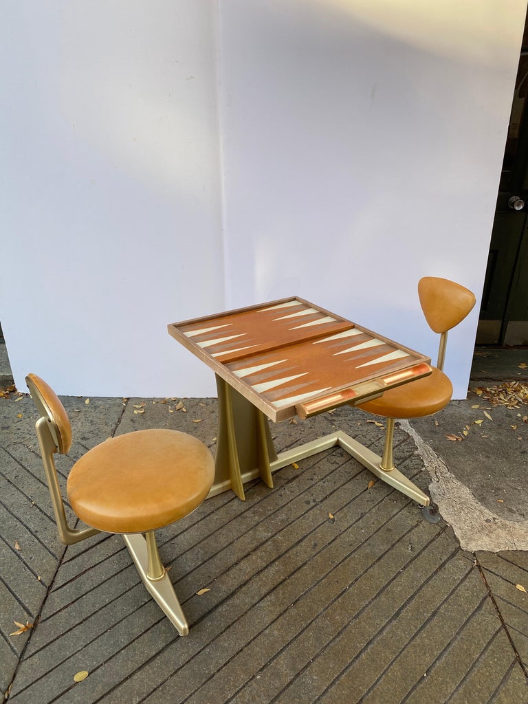 Backgammon Table and Chairs at 1stDibs | backgammon table and chairs