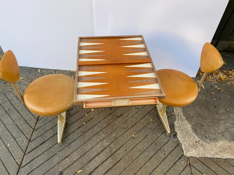 Backgammon Table and Chairs at 1stDibs | backgammon table and chairs