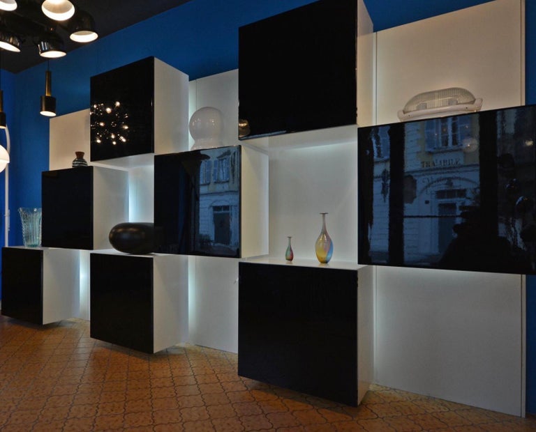 Backlit Bookcase Designed by Roberto Monsani for Acerbis Illuminated ...