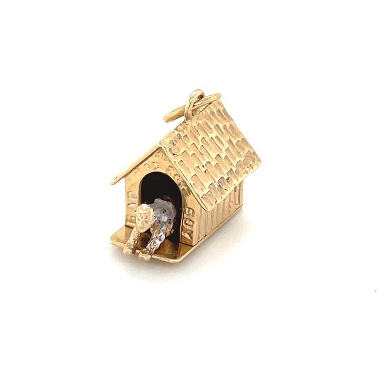 Bad Boy in Dog House Gold Mechanical Charm For Sale at 1stDibs