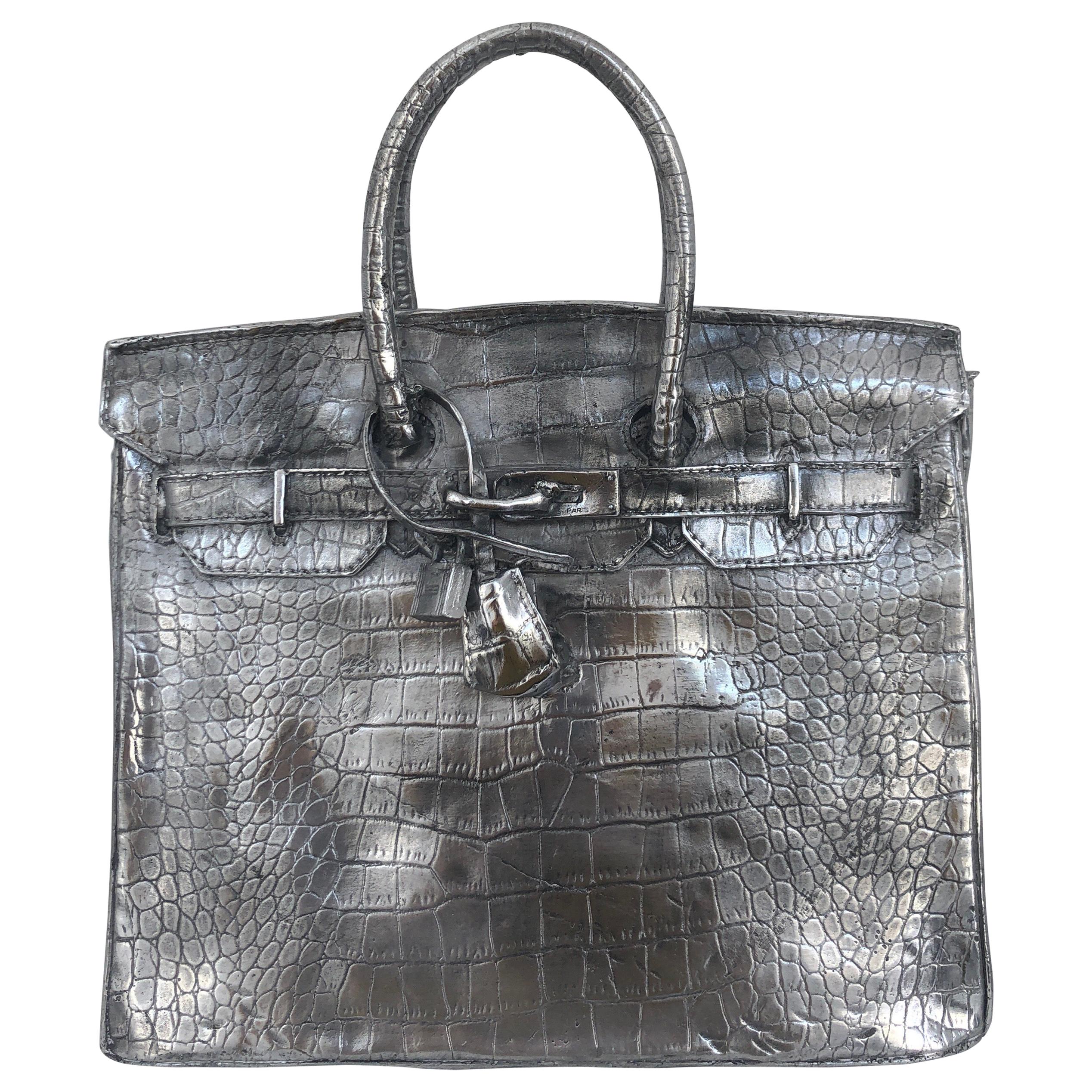 Bag Birkin for Ever Sculpture Aluminium For Sale at 1stDibs