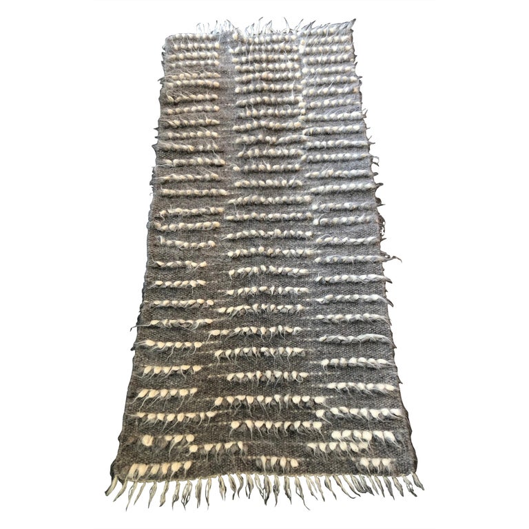 "Bagnoli " Grey and White Wool Runner by Le Lampade For Sale at 1stDibs ...