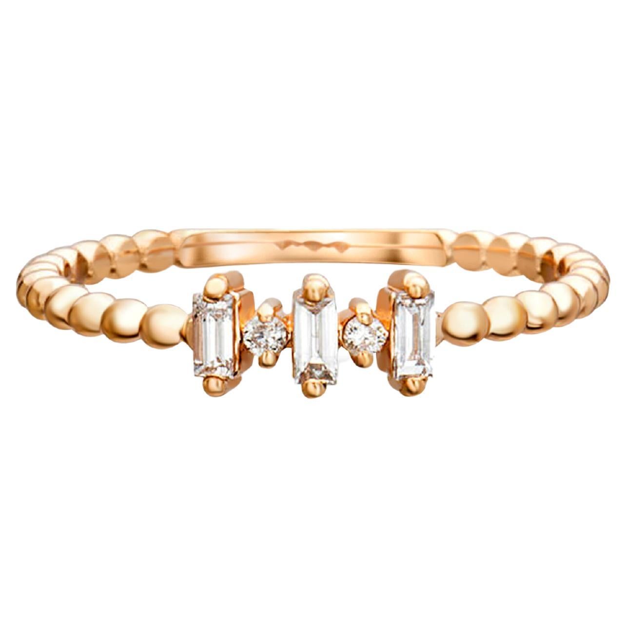 Customizable Baguette Row Wedding 14k gold ring. For Sale at 1stDibs