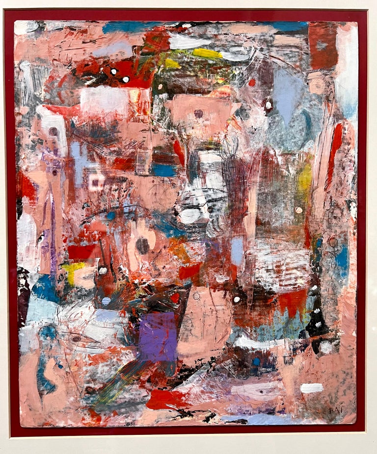 Bai (Carl Karni-Bain) - Avalon, Abstract Acrylic Painting on Board by ...