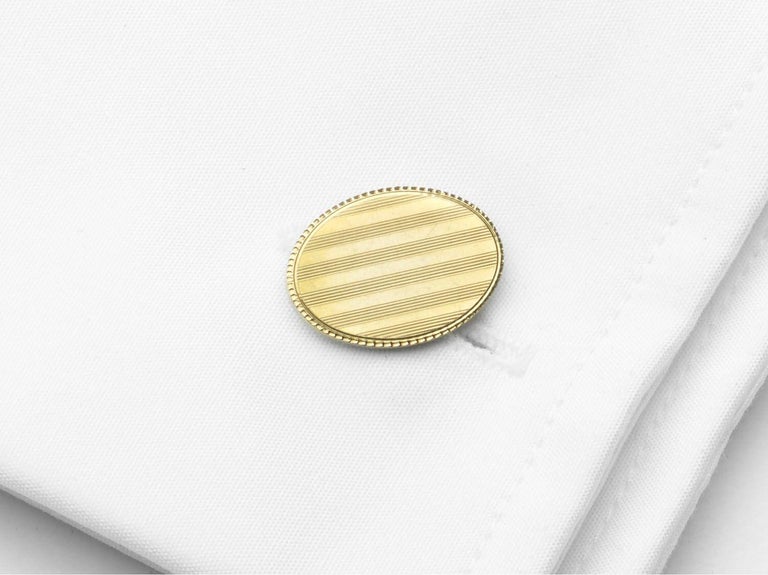 Bailey, Banks and Biddle Gold Cufflinks, circa 1955 For Sale at 1stDibs
