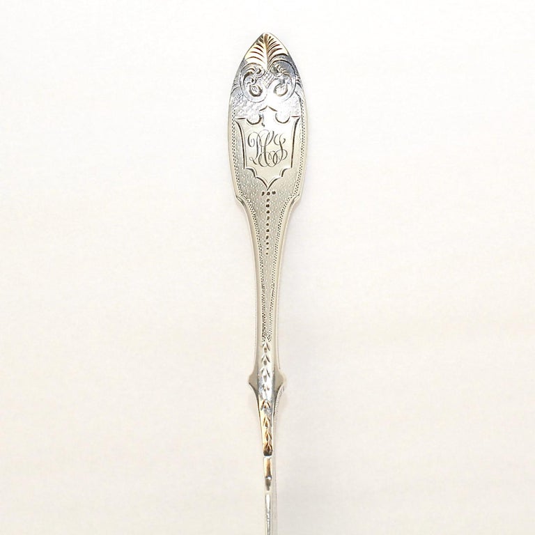 Bailey and Co. or George Sharp Sterling Silver Engraved Master Butter ...