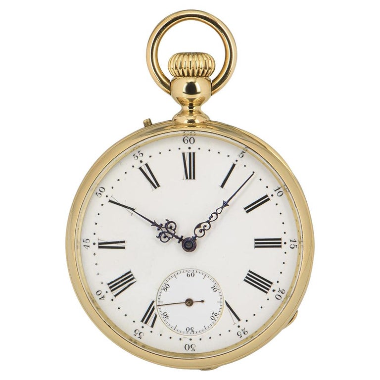 Bailley Levieux Open Face Pocket Watch Retailed by Golay Fils and Stahl ...