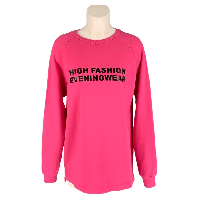 BAJA EAST Size L Pink Cotton Graphic Crew-Neck Pullover at 1stDibs