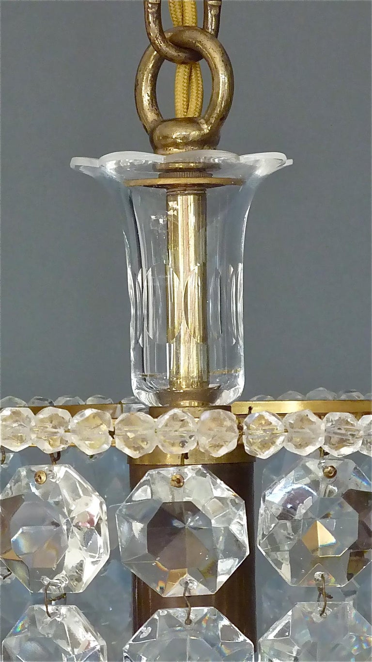 Bakalowits Chandelier Patinated Brass Crystal Glass Strings, Emil ...