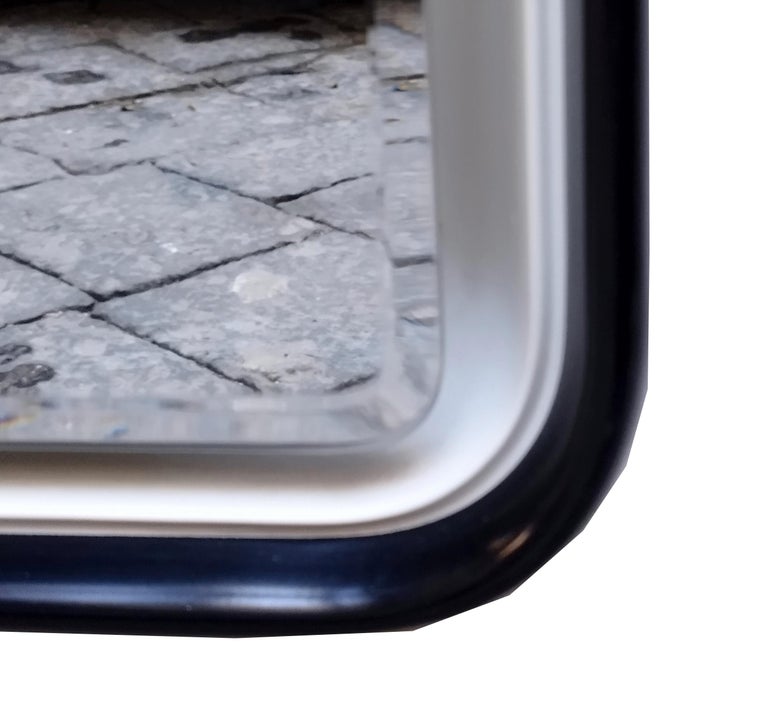 Bakelite Black Backlit Wall Mirror, Italy 1970s For Sale at 1stDibs