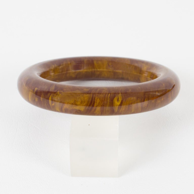 Bakelite Bracelet Bangle Purple Stardust Marble at 1stDibs