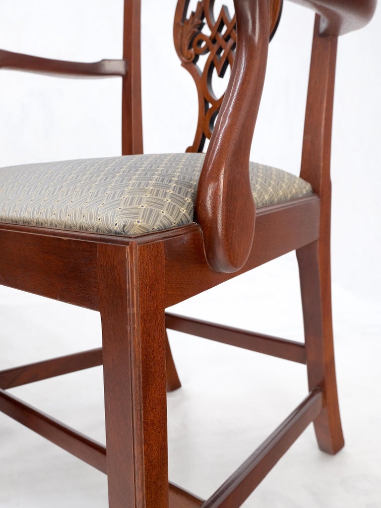 Baker Charleston Collection Mahogany Banded Dining Table 6 Chairs Set ...