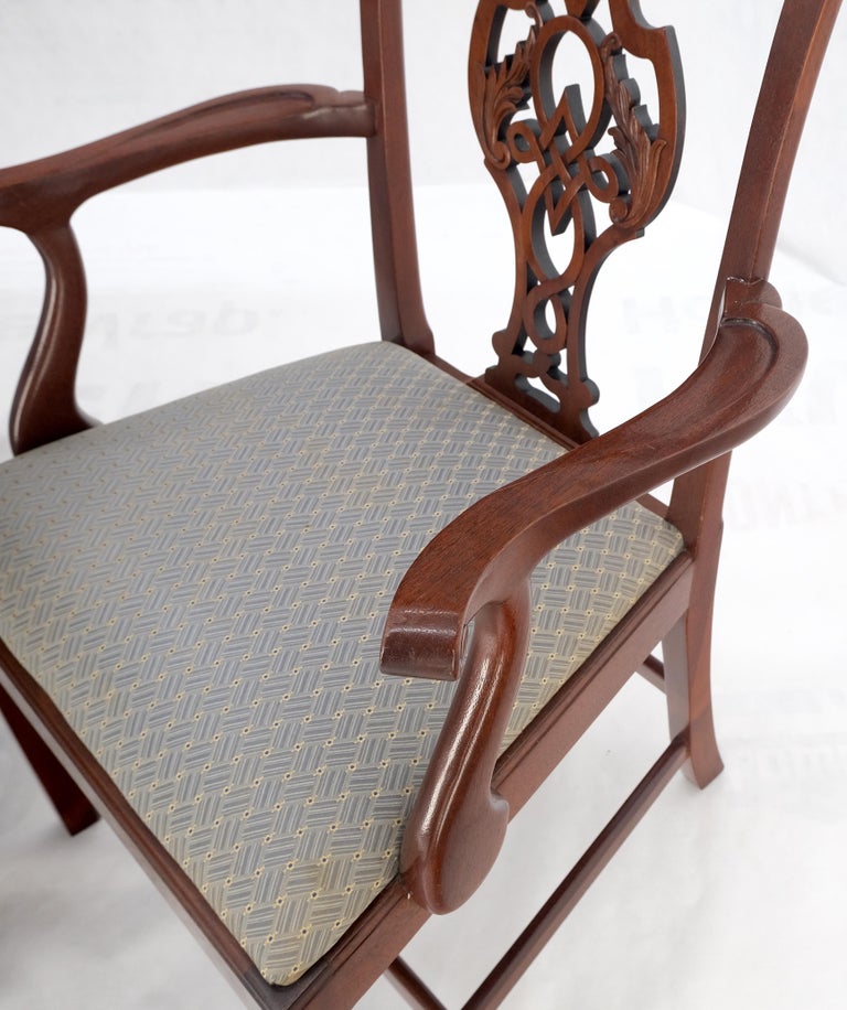Baker Charleston Collection Mahogany Banded Dining Table 6 Chairs Set ...