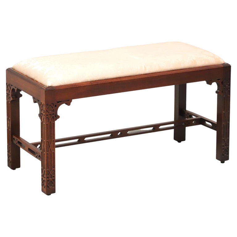 BAKER Cliveden Place Mahogany Chippendale Style Fretwork Bench For Sale ...