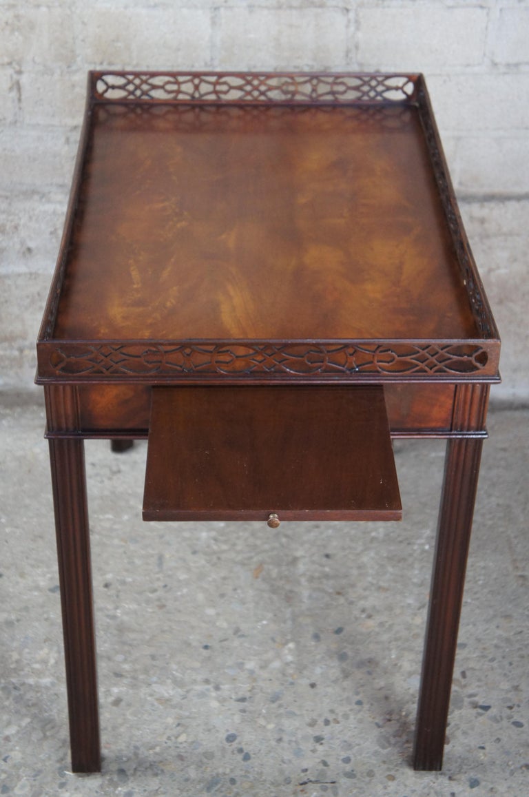 Baker Collectors Edition Chippendale Style Mahogany Tea Tray Table ...