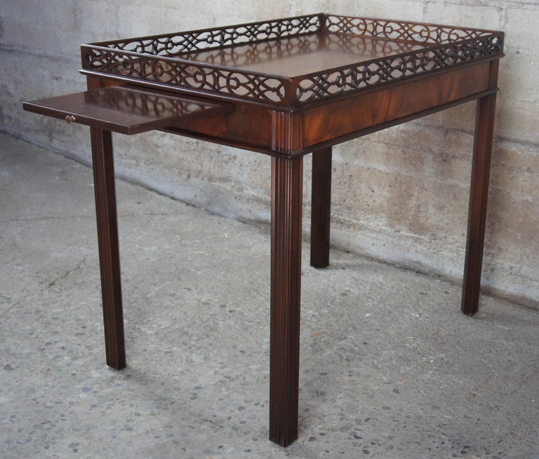 Baker Collectors Edition Chippendale Style Mahogany Tea Tray Table ...