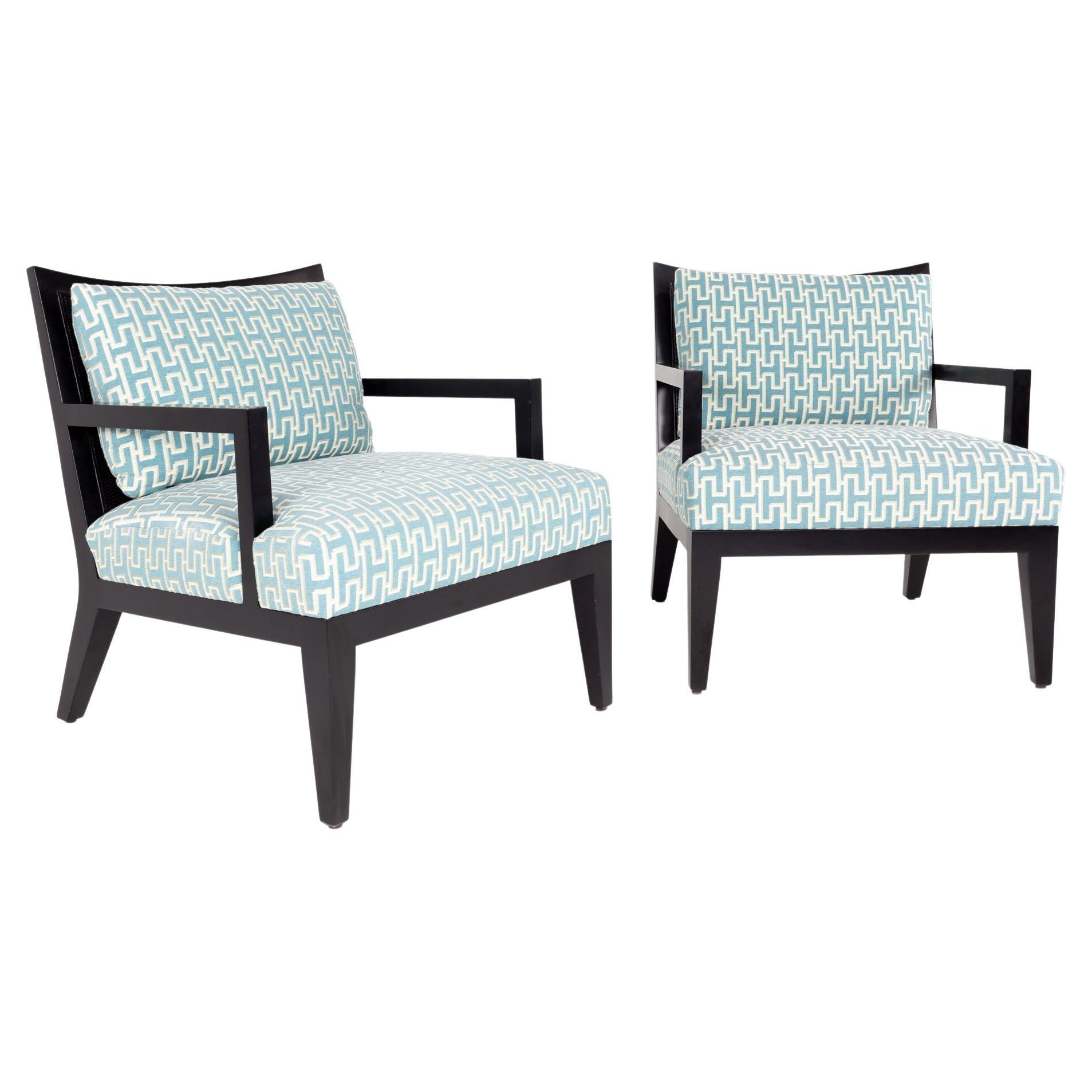 Checkered Contemporary Modern Club Chair For Sale at 1stDibs