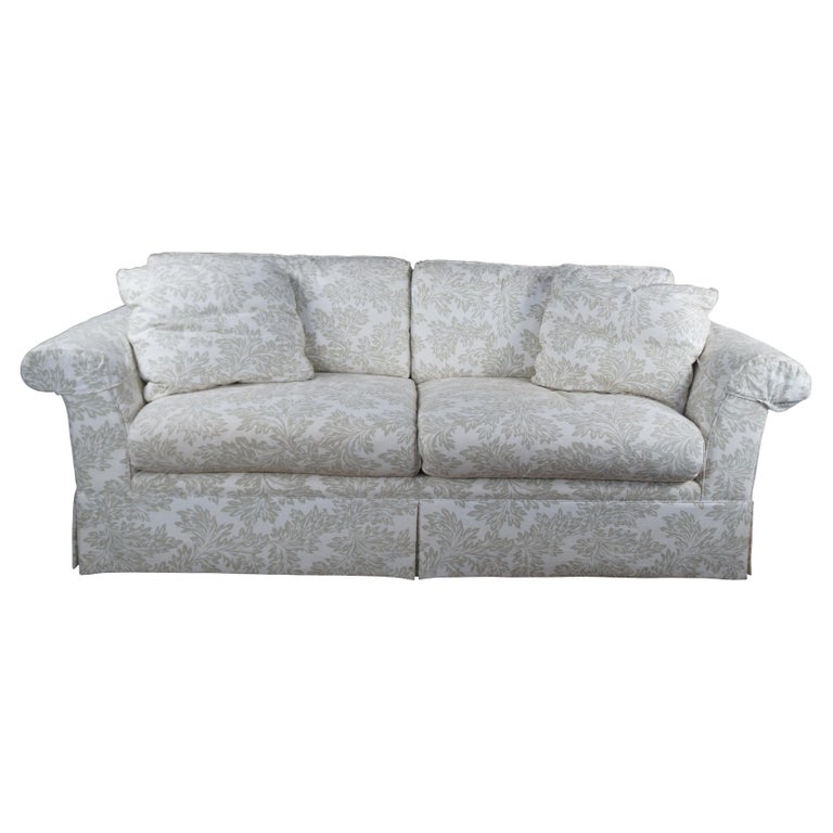 Baker Crown and Tulip Traditional Rolled Arm Down Filled Acanthus Sofa ...