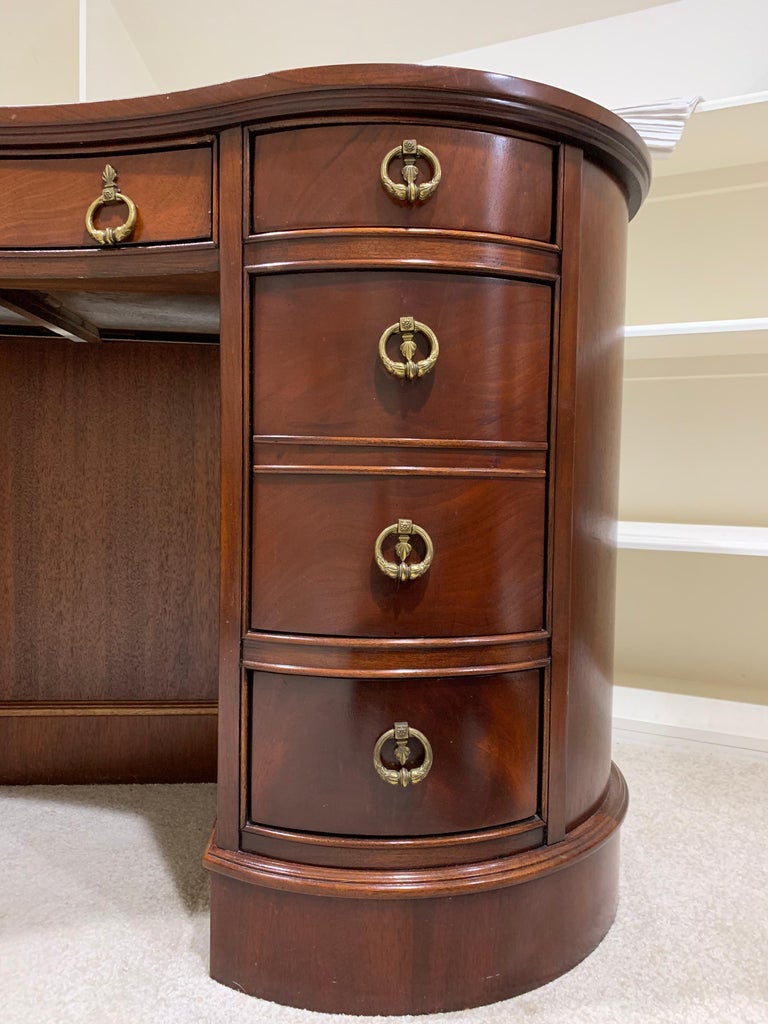 Baker Desk with Leather Top at 1stDibs