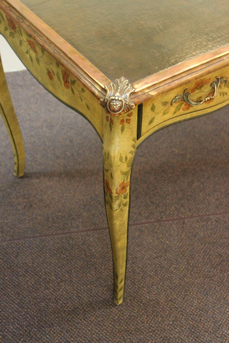 Baker Furniture Baroque Style Writing Desk with Leather Top at 1stDibs