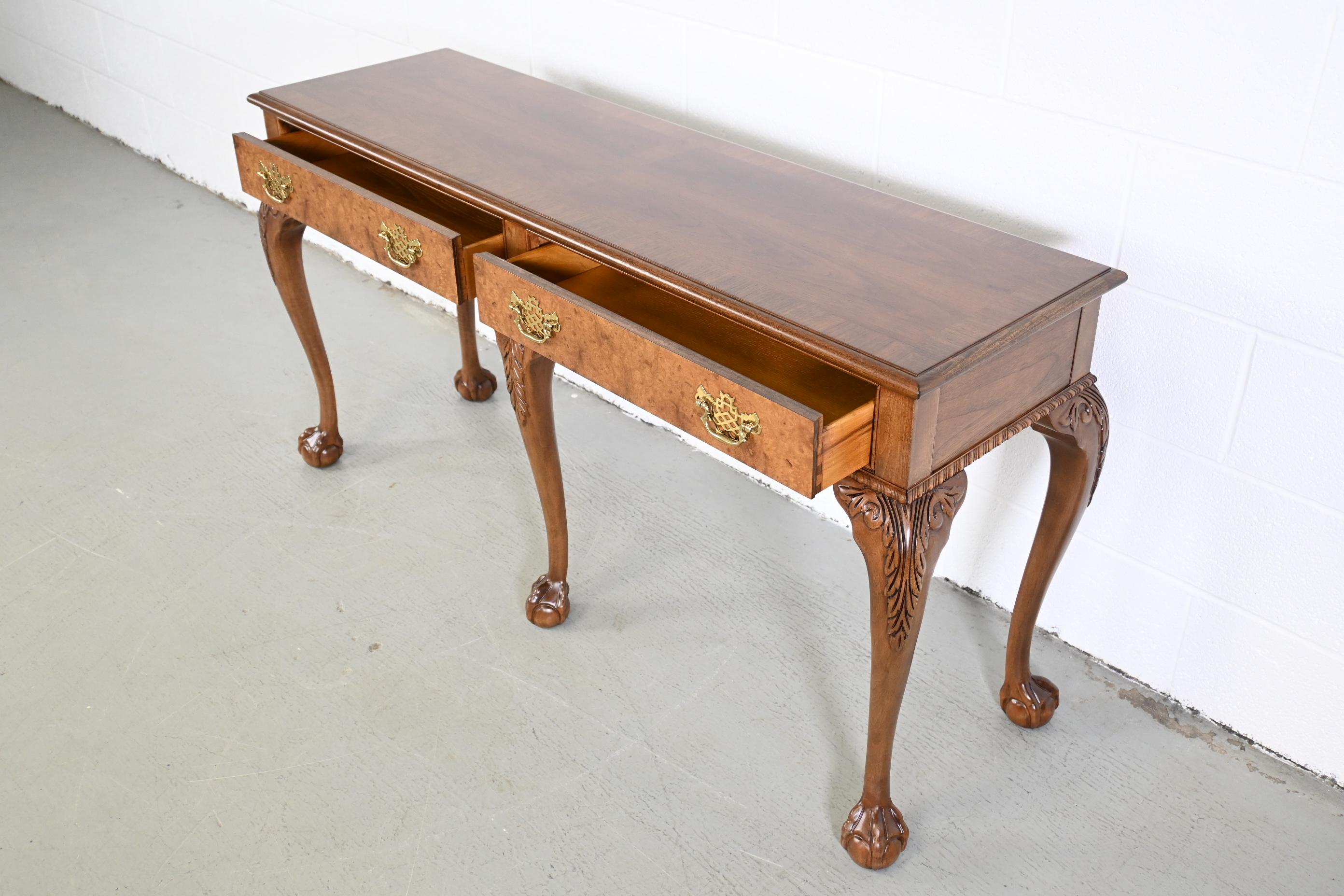 Baker Furniture Chippendale Console Table with Ball and Claw Feet For ...