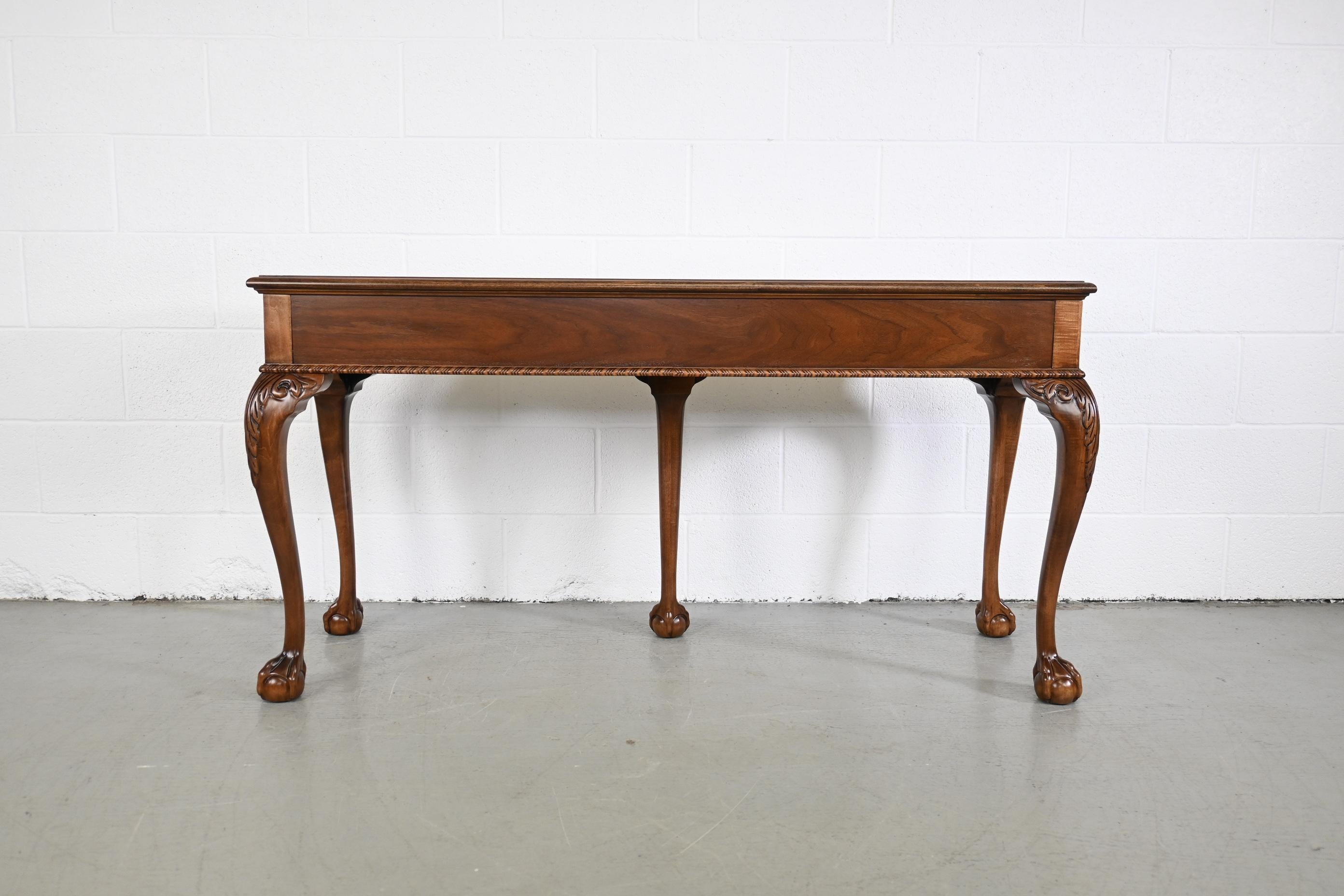 Baker Furniture Chippendale Console Table with Ball and Claw Feet For ...