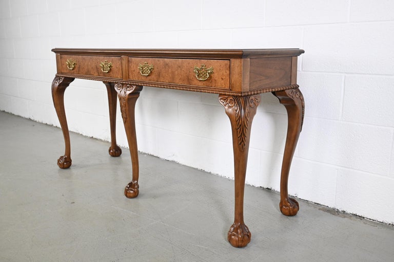 Baker Furniture Chippendale Console Table with Ball and Claw Feet For ...