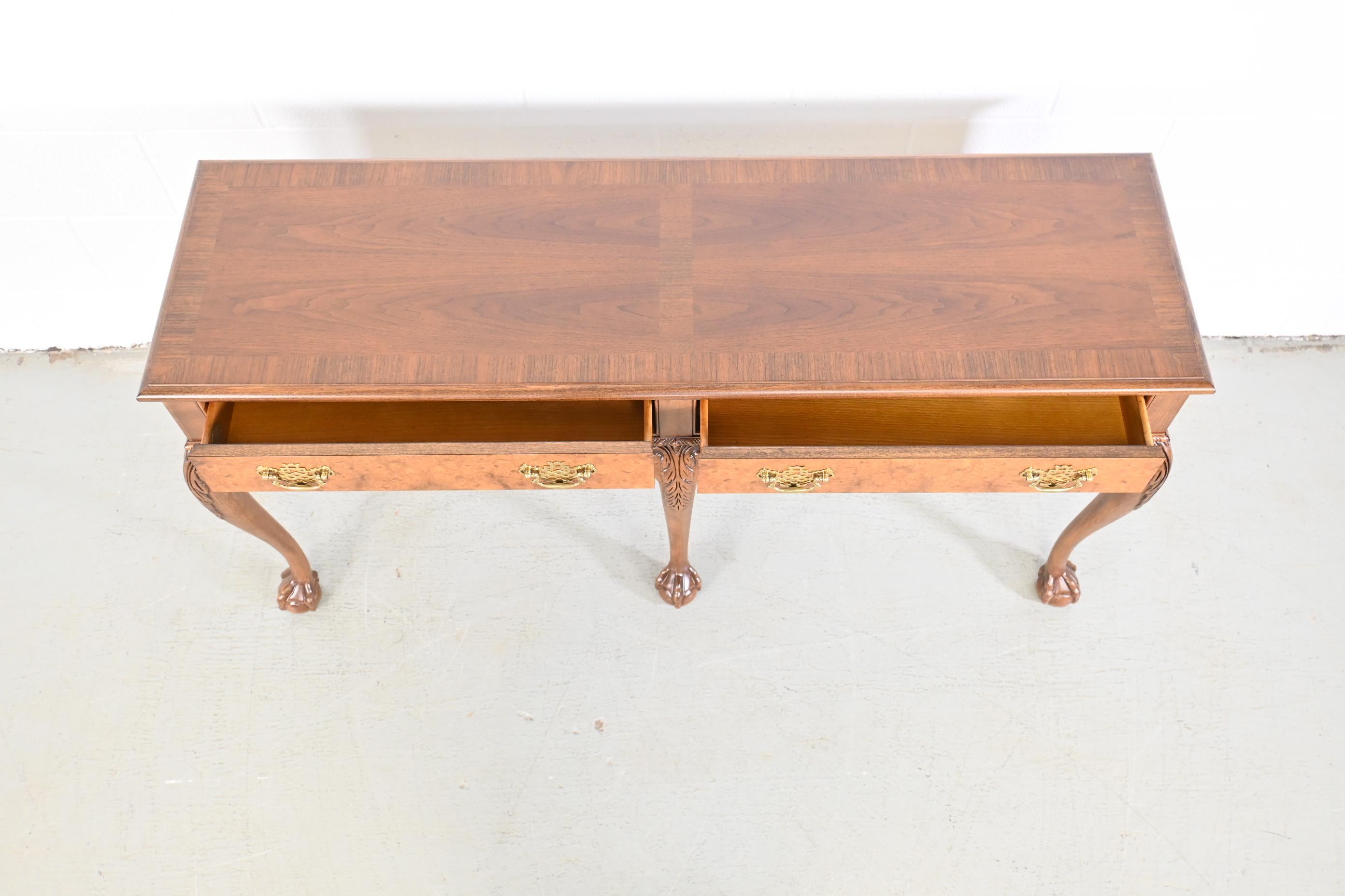 Baker Furniture Chippendale Console Table with Ball and Claw Feet For ...