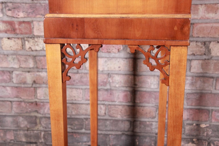 Baker Furniture Chippendale Style Narrow Writing Desk or Entry Table at ...