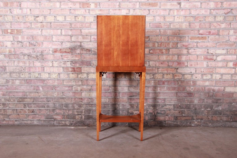 Baker Furniture Chippendale Style Narrow Writing Desk or Entry Table at ...