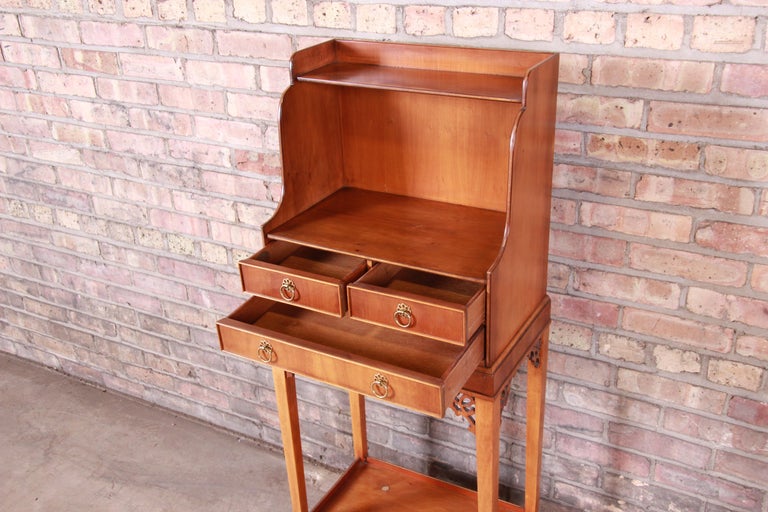 Baker Furniture Chippendale Style Narrow Writing Desk or Entry Table at ...