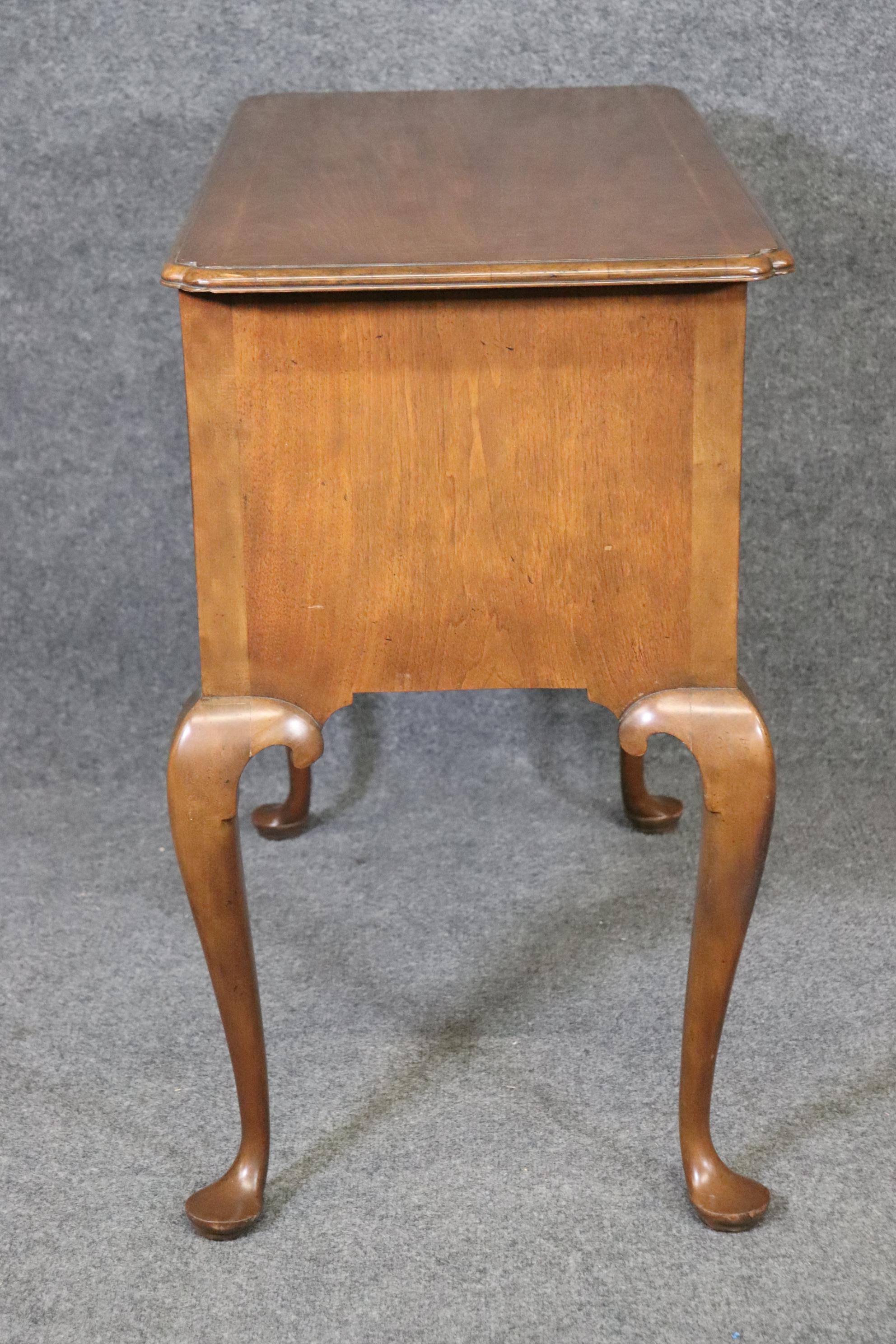 Baker Furniture Company Queen Anne Georgian Style Inlaid Cherry Lowboy ...