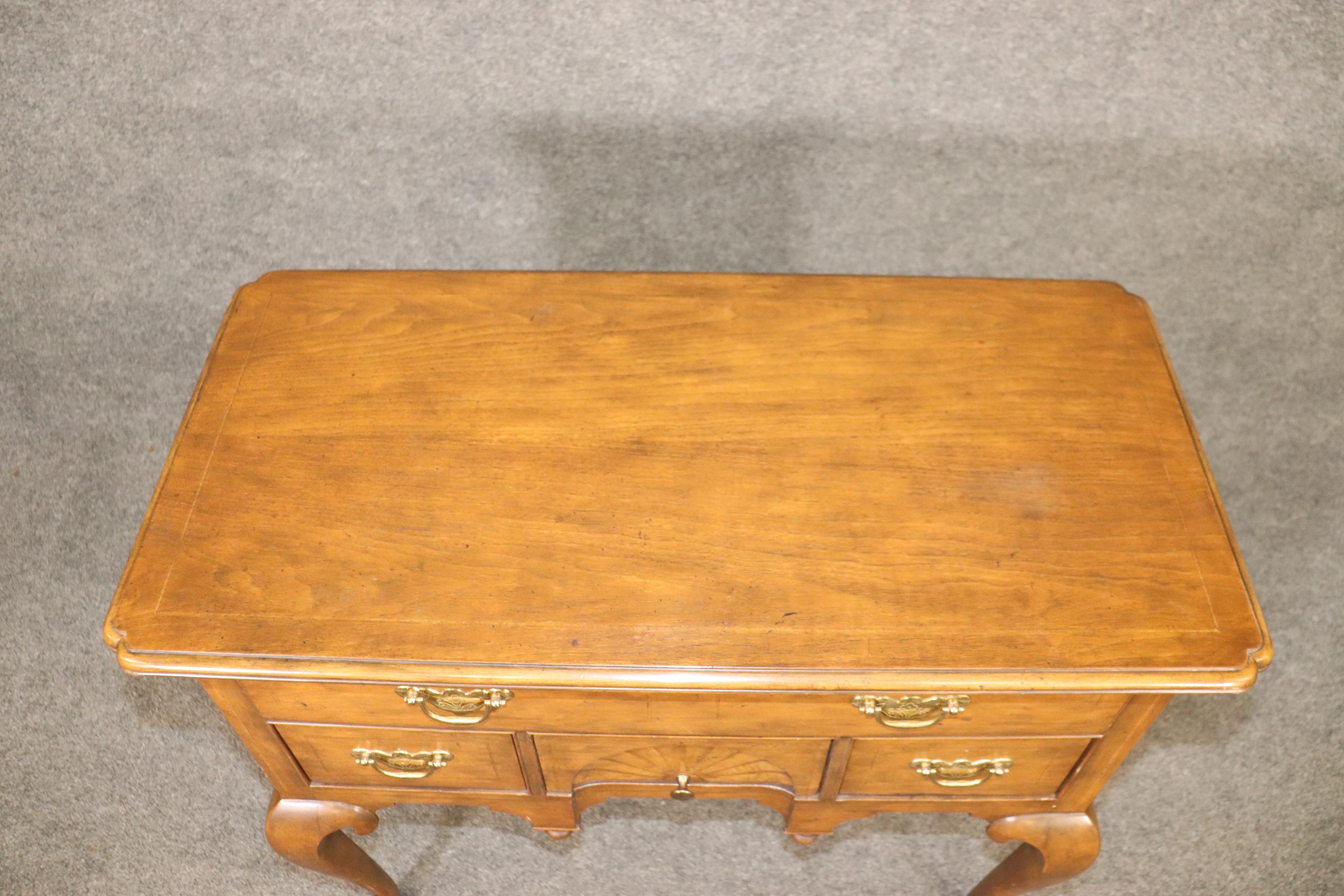 Baker Furniture Company Queen Anne Georgian Style Inlaid Cherry Lowboy ...