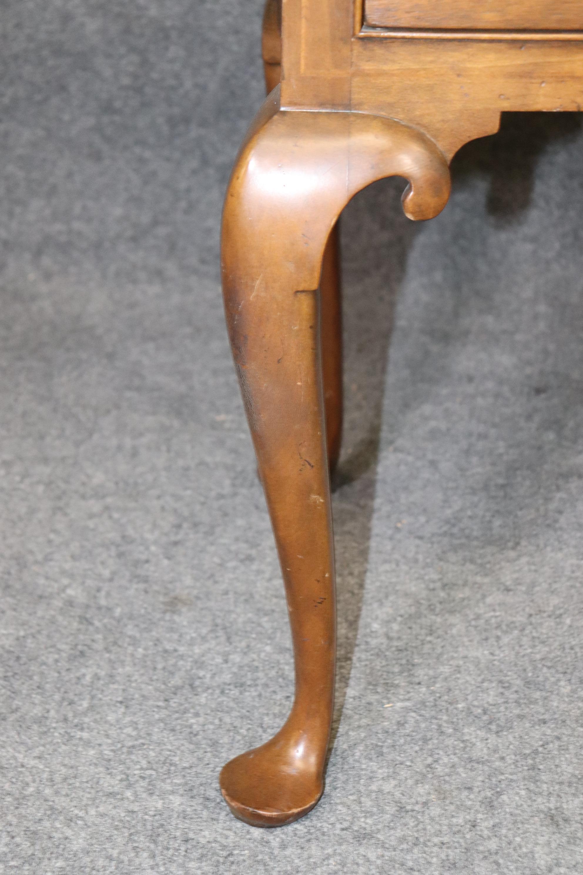 Baker Furniture Company Queen Anne Georgian Style Inlaid Cherry Lowboy ...