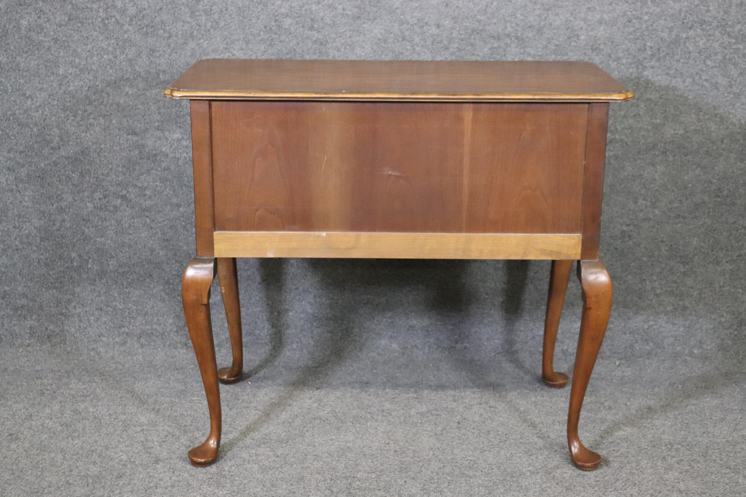 Baker Furniture Company Queen Anne Georgian Style Inlaid Cherry Lowboy ...