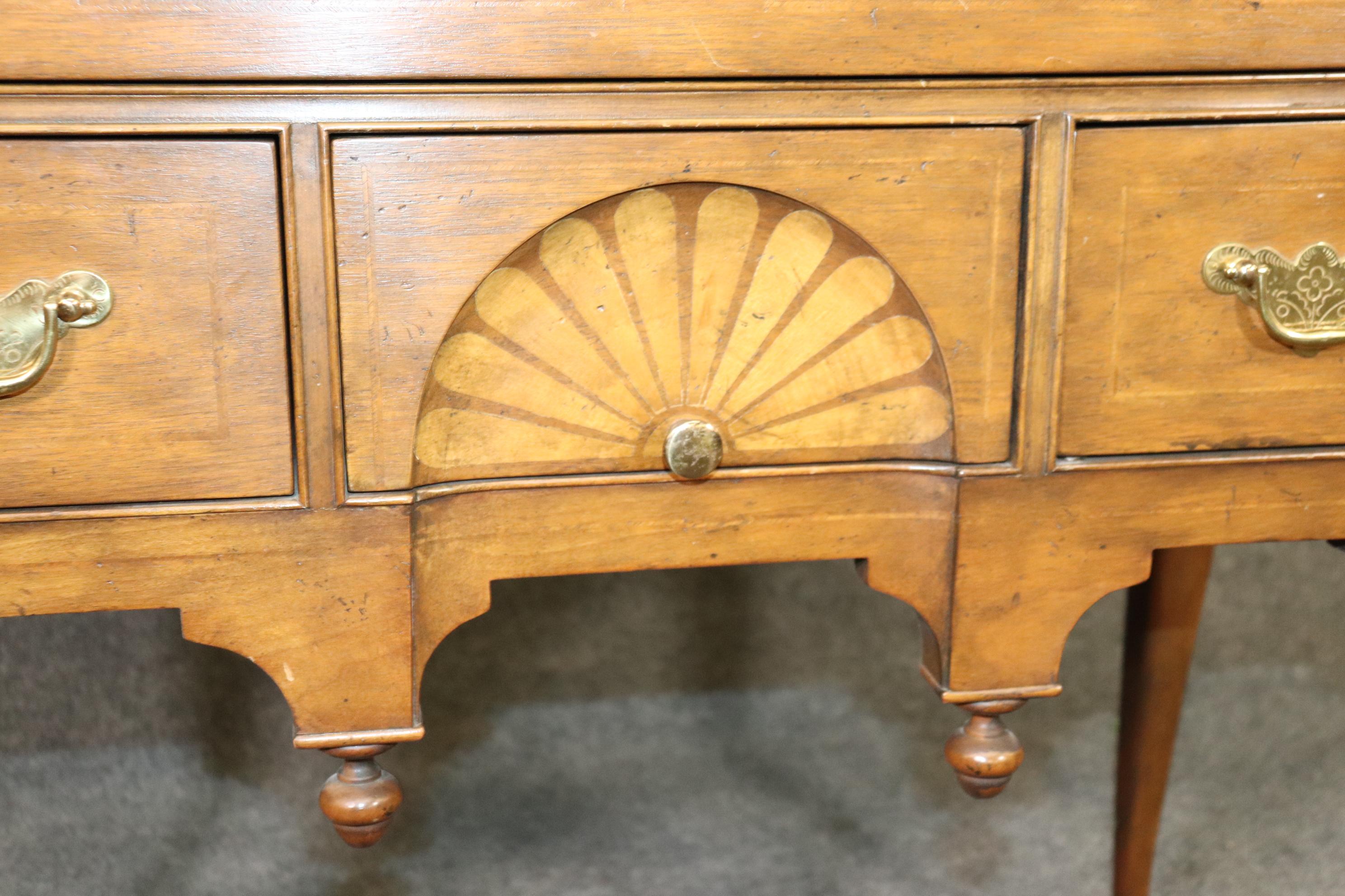 Baker Furniture Company Queen Anne Georgian Style Inlaid Cherry Lowboy ...