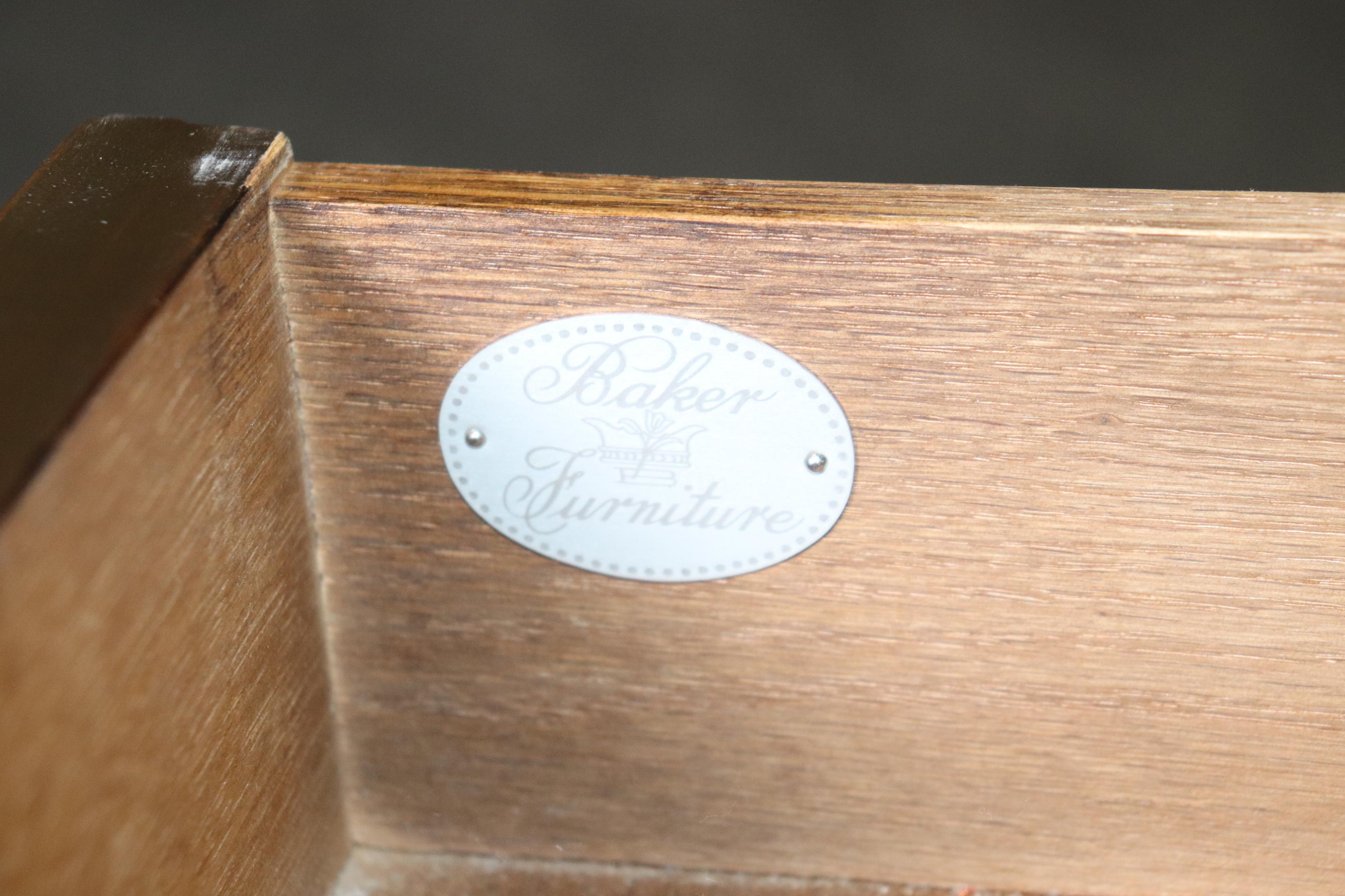 Baker Furniture Company Queen Anne Georgian Style Inlaid Cherry Lowboy ...