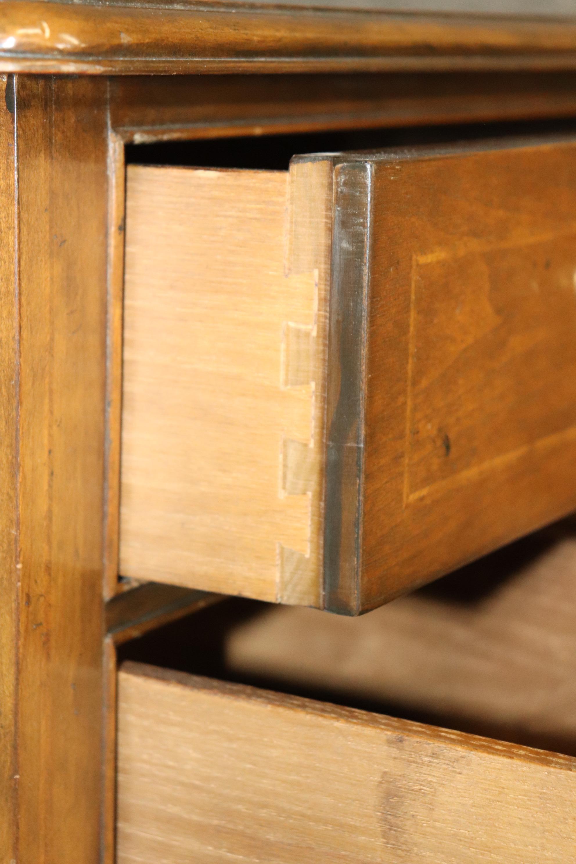 Baker Furniture Company Queen Anne Georgian Style Inlaid Cherry Lowboy ...