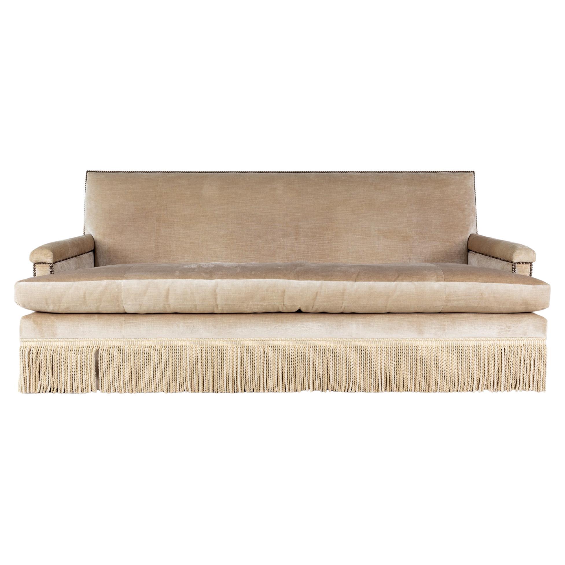 Baker Furniture Contemporary Velvet Sofa at 1stDibs