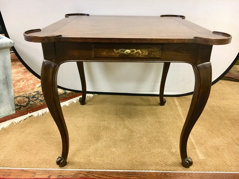 Baker Furniture Dark Walnut Game Table at 1stDibs