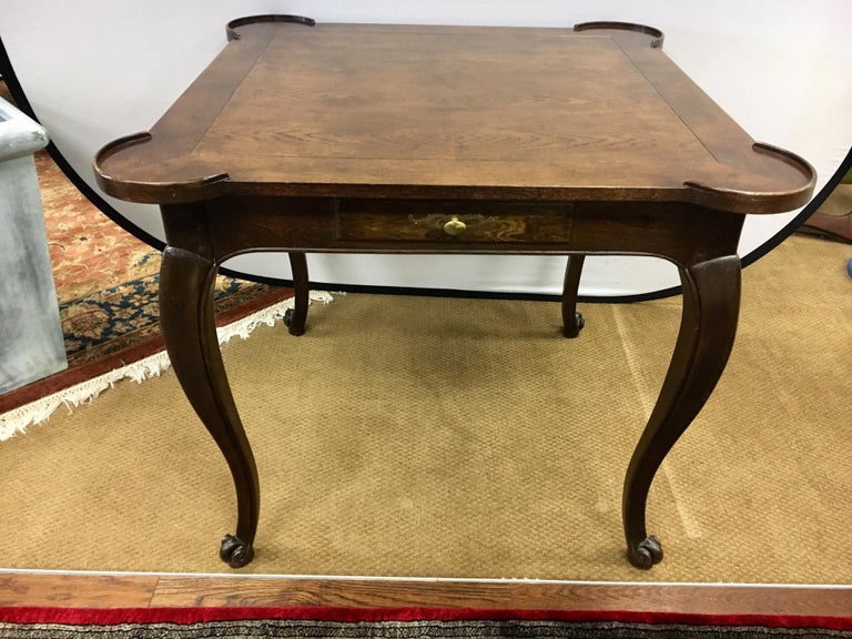 Baker Furniture Dark Walnut Game Table at 1stDibs