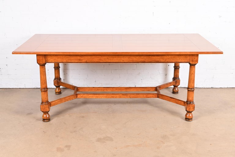 Baker Furniture French Country Maple Harvest Farm Dining Table For Sale ...