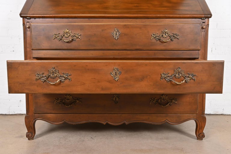 Baker Furniture French Provincial Louis XV Walnut Secretary Desk With ...