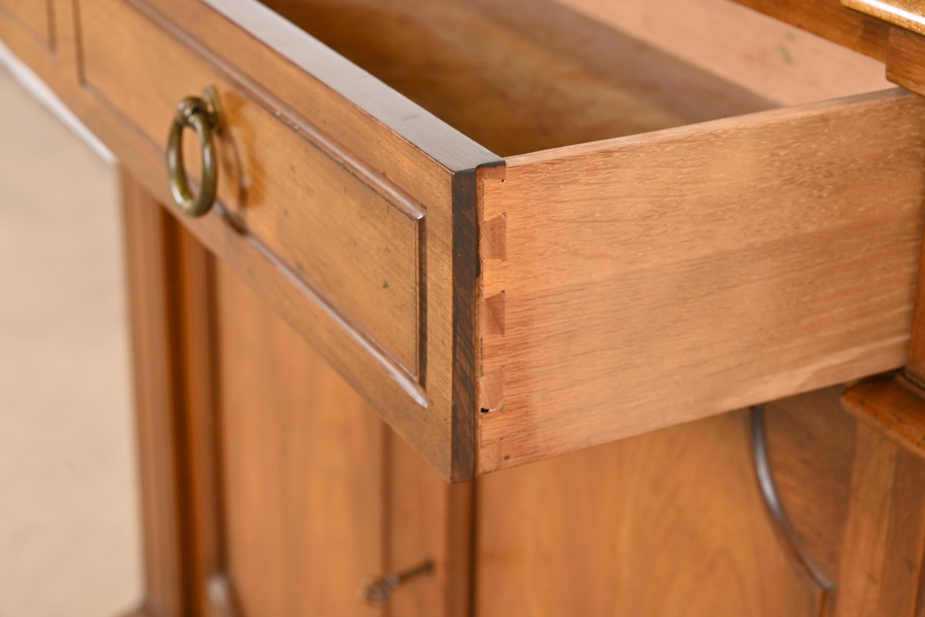 Baker Furniture French Regency Cherry Wood Sideboard Credenza or Bar ...