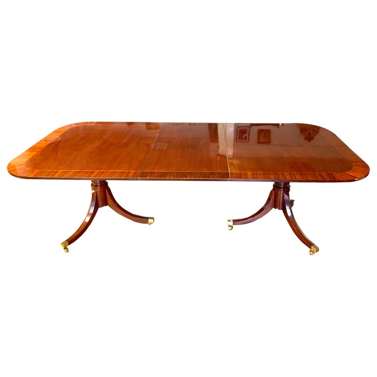 Baker Furniture Historic Charleston Mahogany Double Pedestal Dining ...