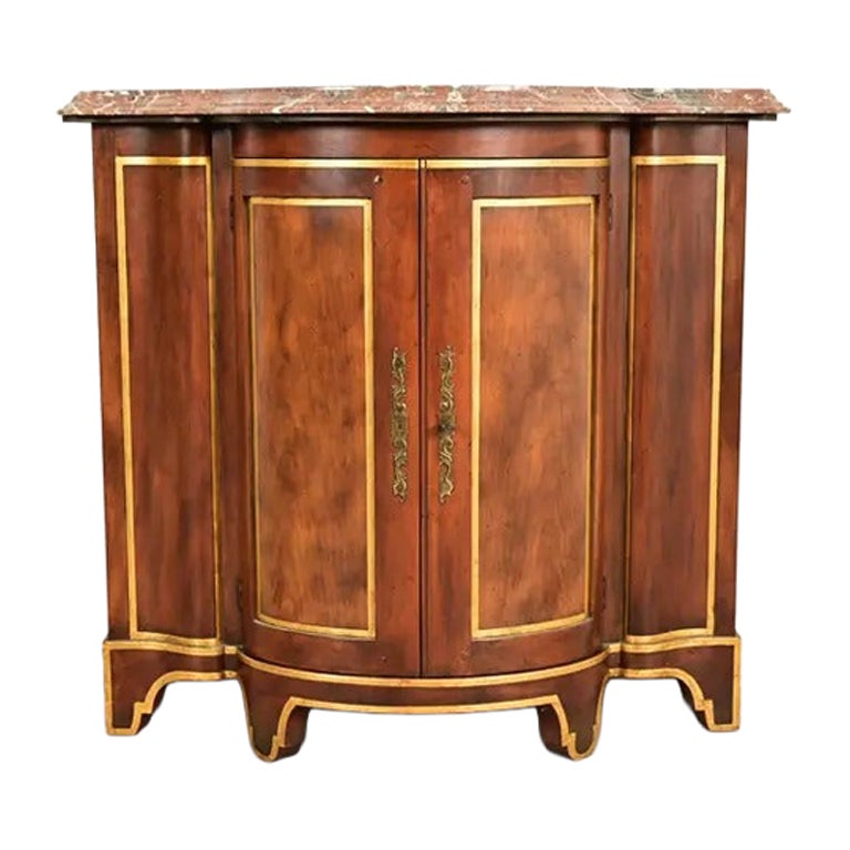 Baker Furniture French Empire Neoclassical Burl Wood Bar Cabinet, Circa ...