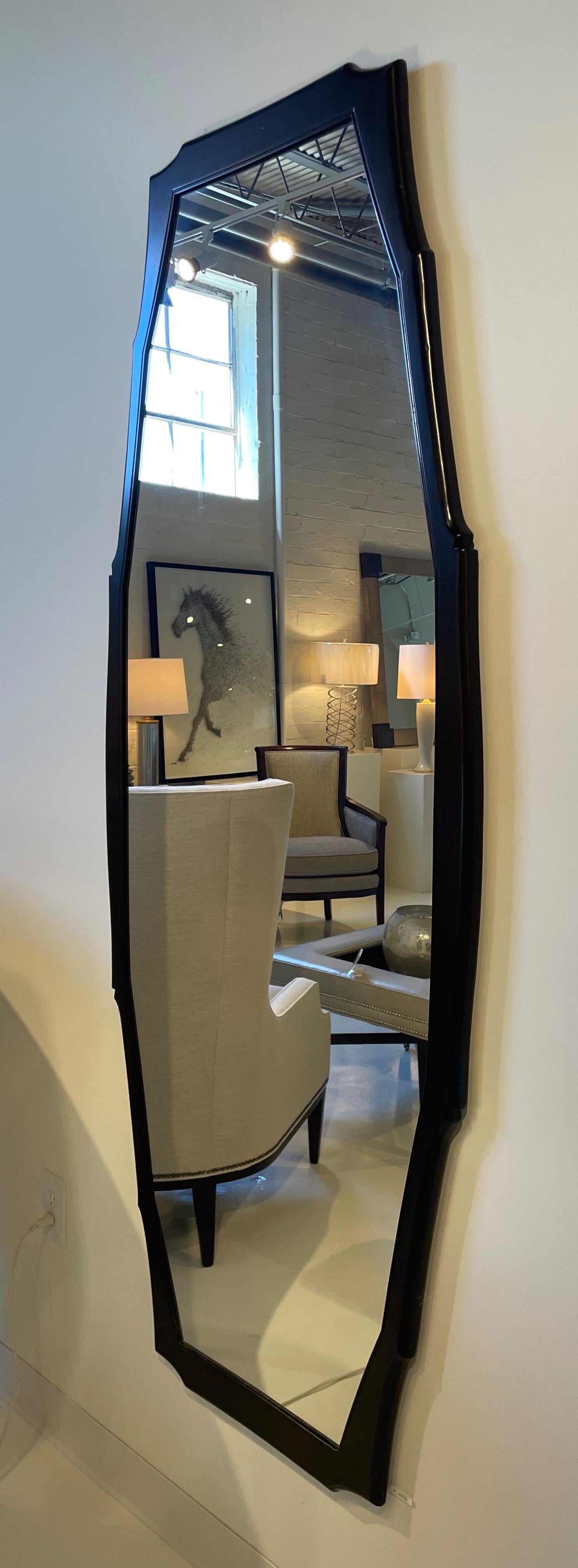 Baker Furniture Jacques Garcia Designed Wall Mirror in Ebonized Finish ...