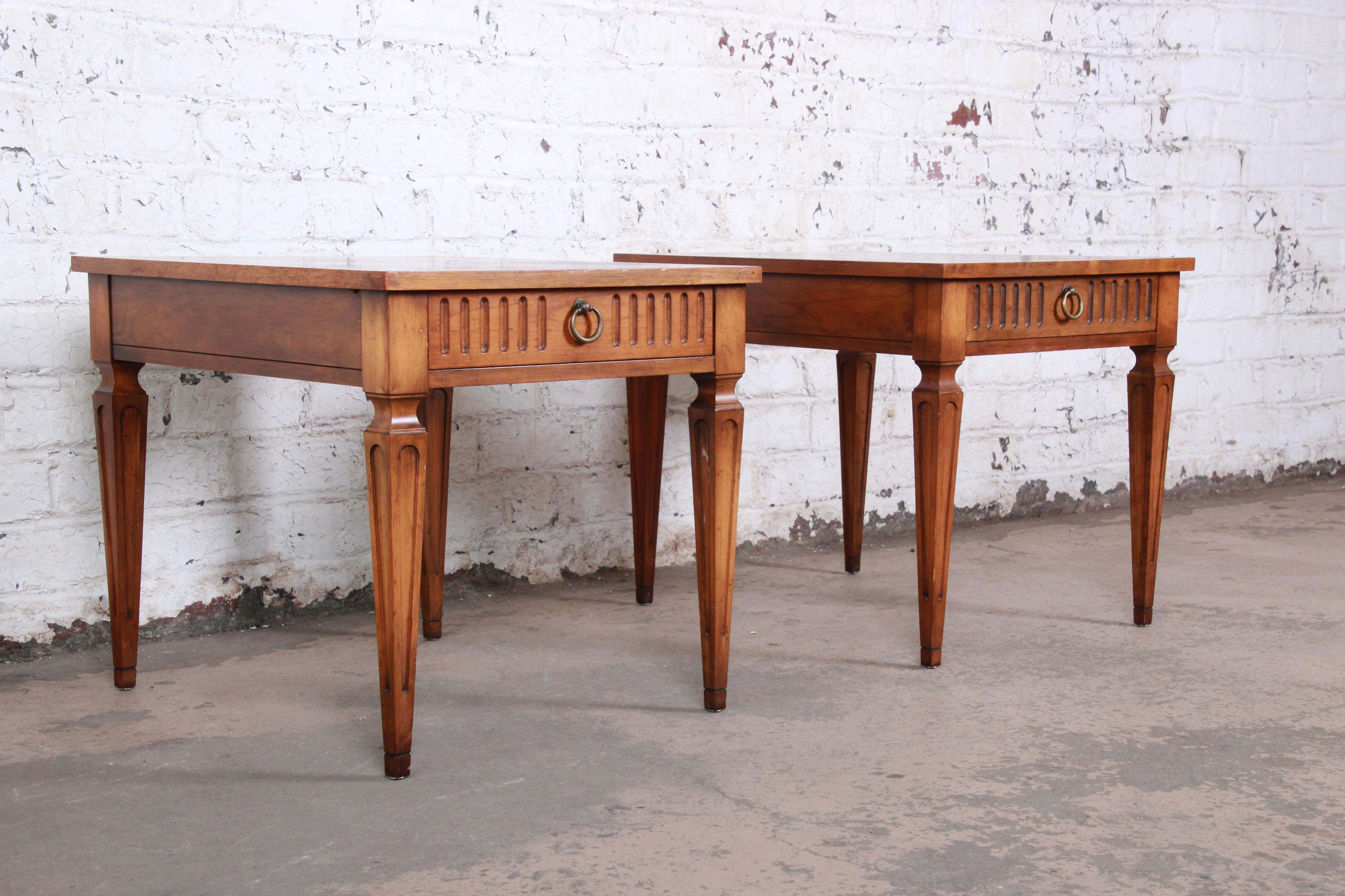 Baker Furniture Milling Road French Regency End Tables, Pair at 1stDibs ...